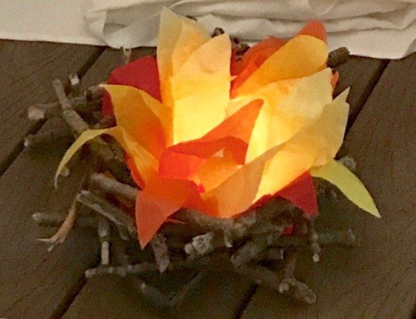 Easy DIY: Tissue Paper Camp Fire | Celebrate the Big & Small